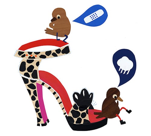 Shoe with birds - virtualshoemuseum.com