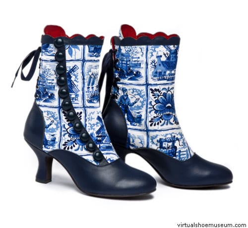 Delft blue boots - virtualshoemuseum.com