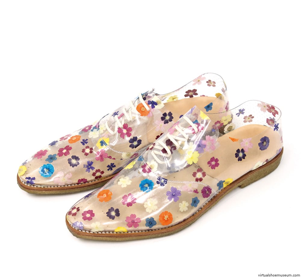 Clear Floral Oxfords - virtualshoemuseum.com