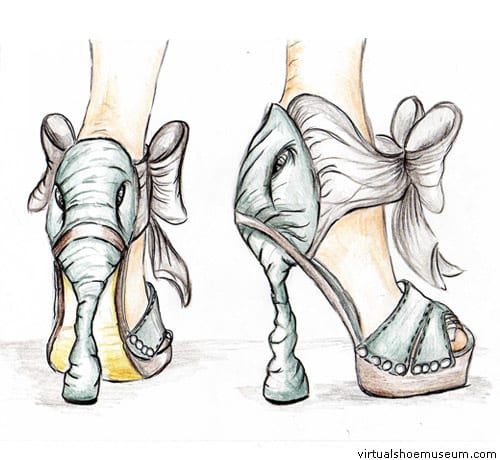 Clog elephant shoe - virtualshoemuseum.com