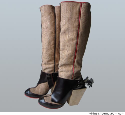 Western cork boot - virtualshoemuseum.com