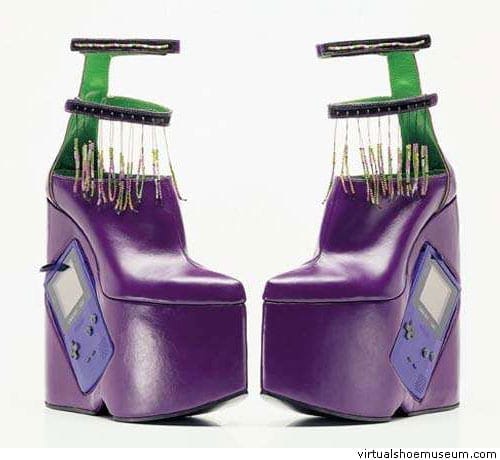 Purple Game Boy Shoe - virtualshoemuseum.com