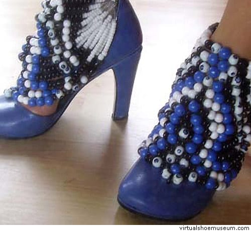 Blue beads - virtualshoemuseum.com